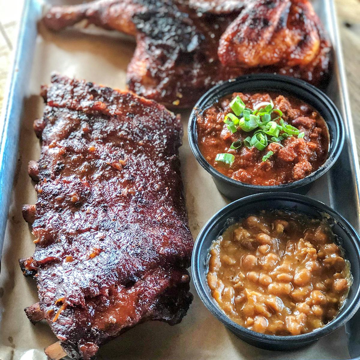 Ribs And Chicken Combo Pack Serves 6 8 By Dinosaur Bbq Goldbelly
