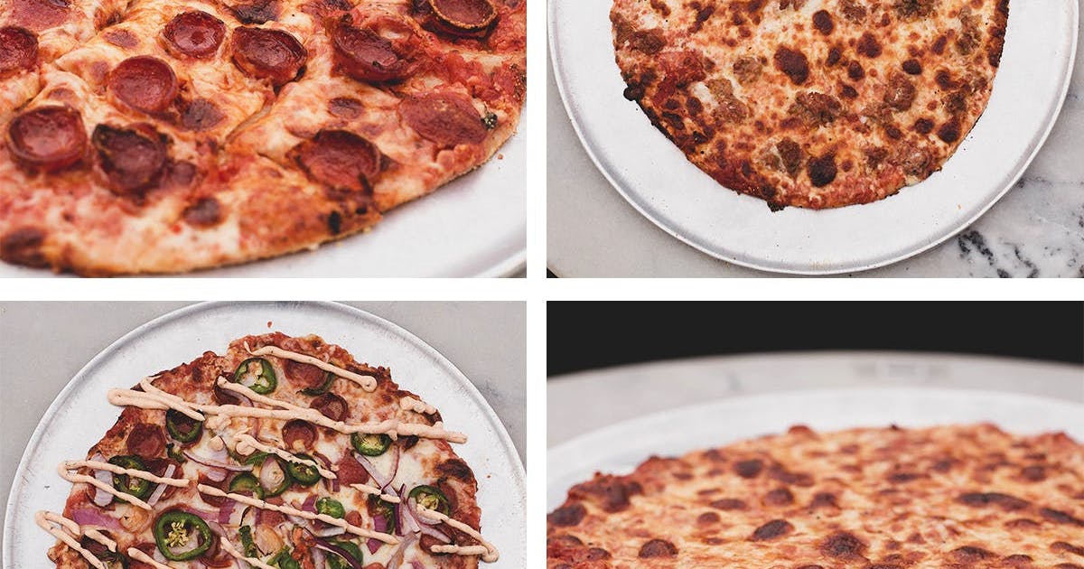 Thin Crust Pizza Sampler - 4 Pack by Emmett's | Goldbelly