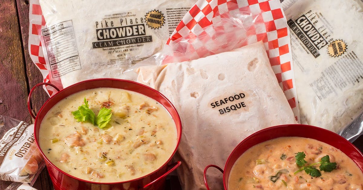 Chowder Best Seller Combo - 2 Quarts by Pike Place Chowder | Goldbelly