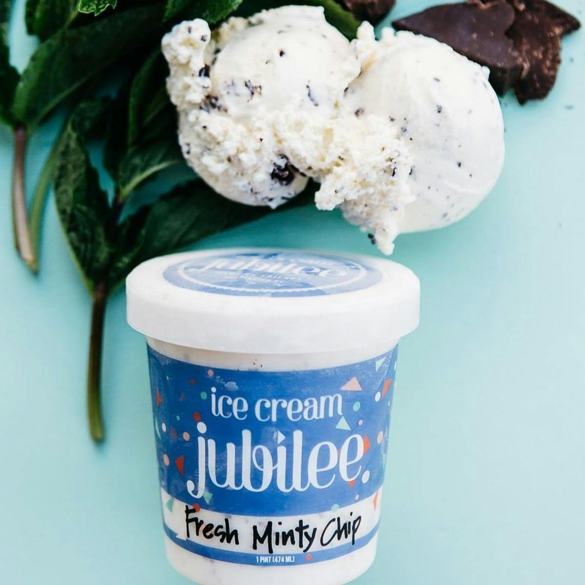 Fresh Minty Chip Ice Cream - 5 Pints by Ice Cream Jubilee | Goldbelly