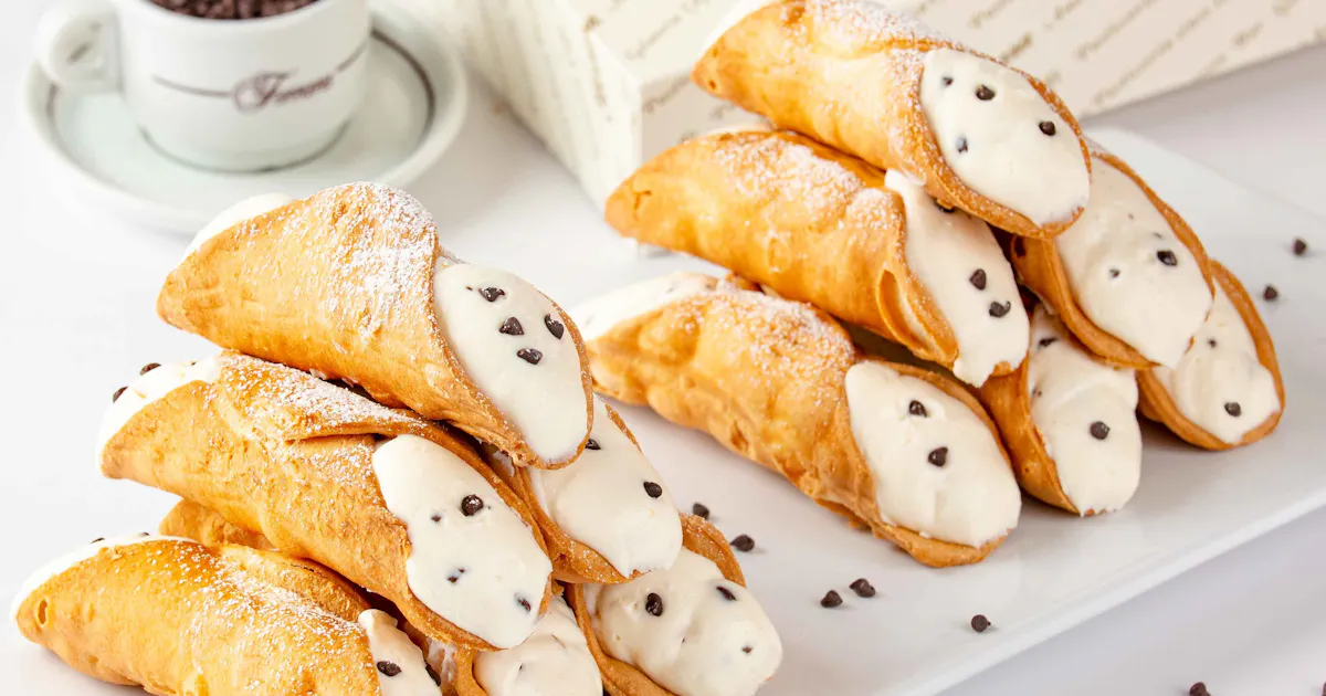 Filled Large Plain Cannoli - 12 Pack by Ferrara Bakery | Goldbelly