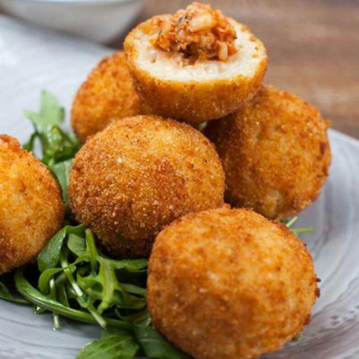 Chop Cheeseburger Rice Balls - 12 Pack by Ralphie's Rice Balls | Goldbelly