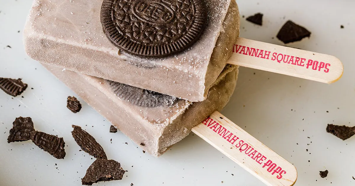 Cookies & Cream Ice Pops - 12 Pack by Savannah Square Pops | Goldbelly