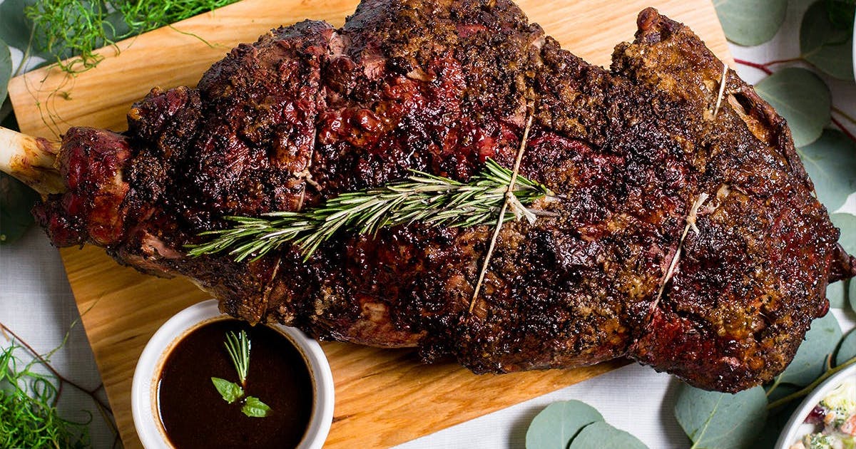 Smoked Leg of Lamb with Mint Demi Glace - 10 lbs. by 4 Rivers ...