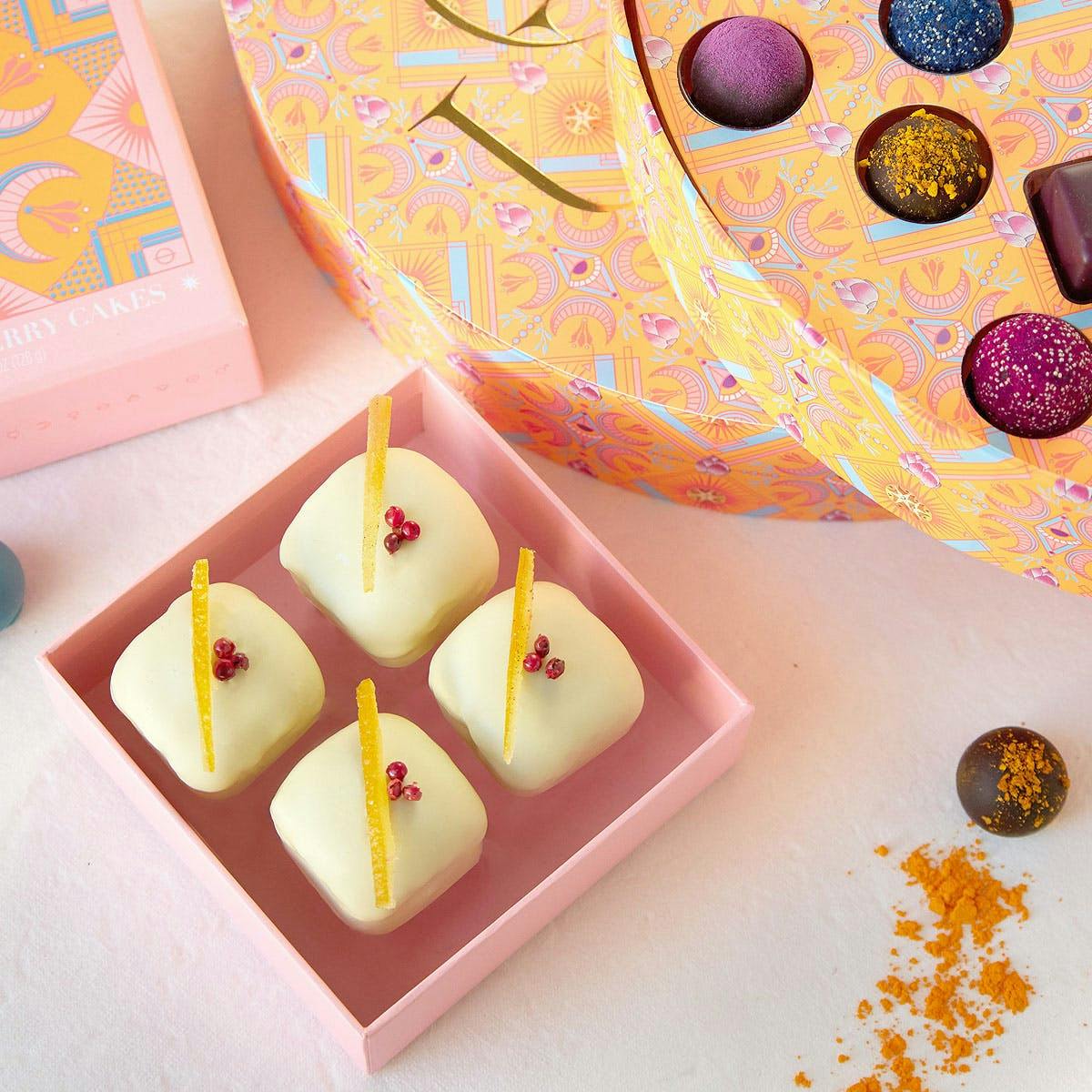 Yuzu Raspberry Cake Collection - 8 Pieces by Vosges Haut-Chocolat ...