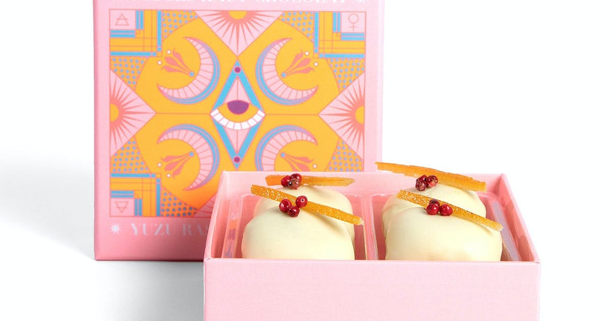 Yuzu Raspberry Cake Collection - 8 Pieces by Vosges Haut-Chocolat ...