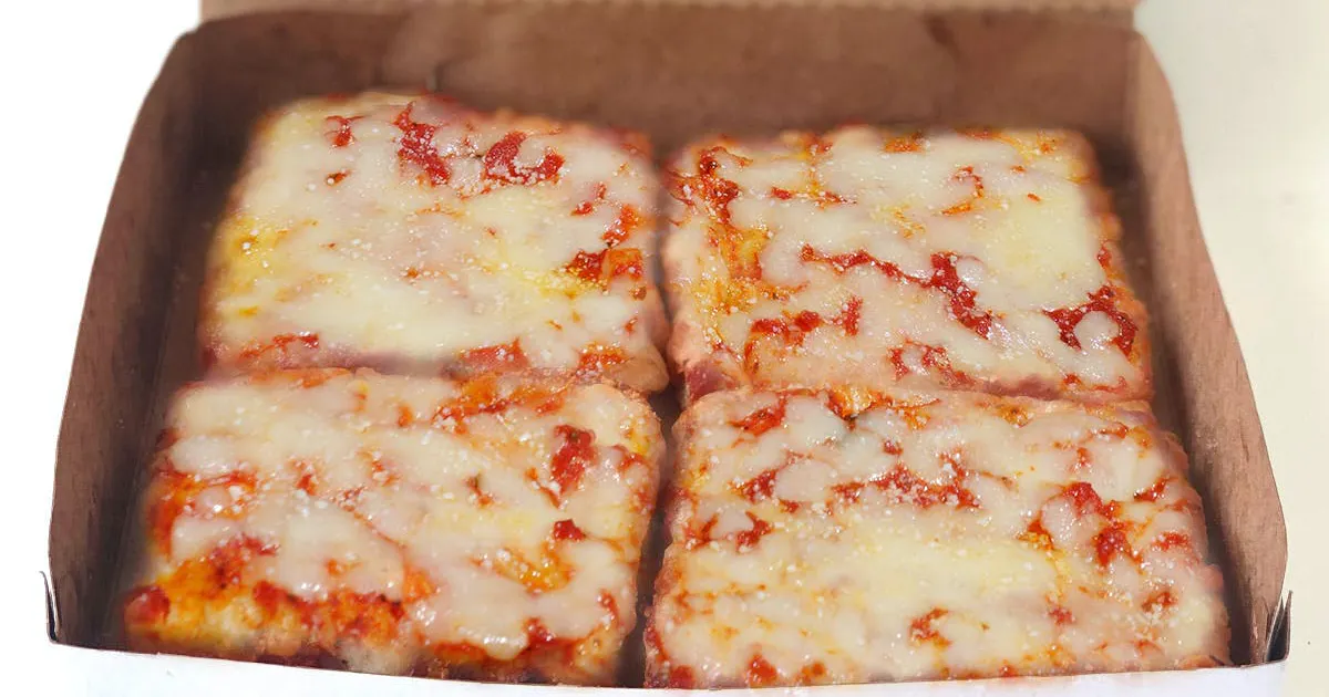 Square Cheese Pizza - 6 Pack by Frankie's Pizza | Goldbelly