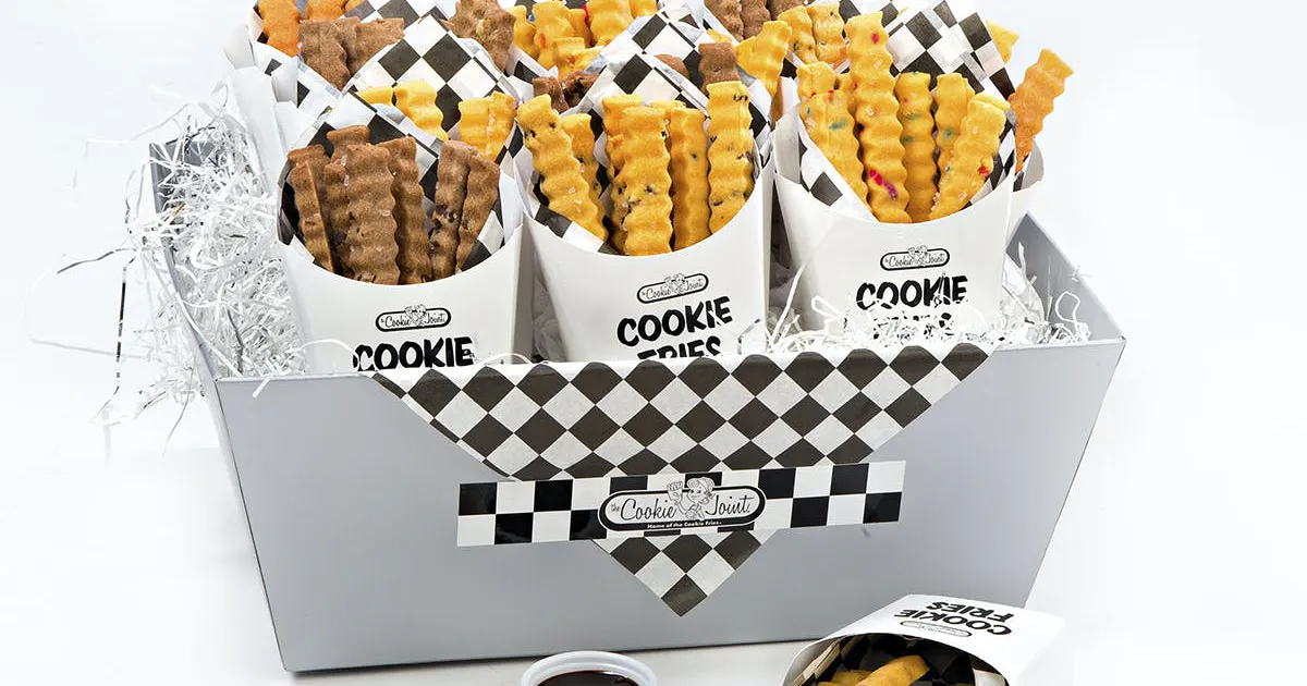 Cookie Fries Silver Basket - 12 Cartons by The Cookie Joint | Goldbelly