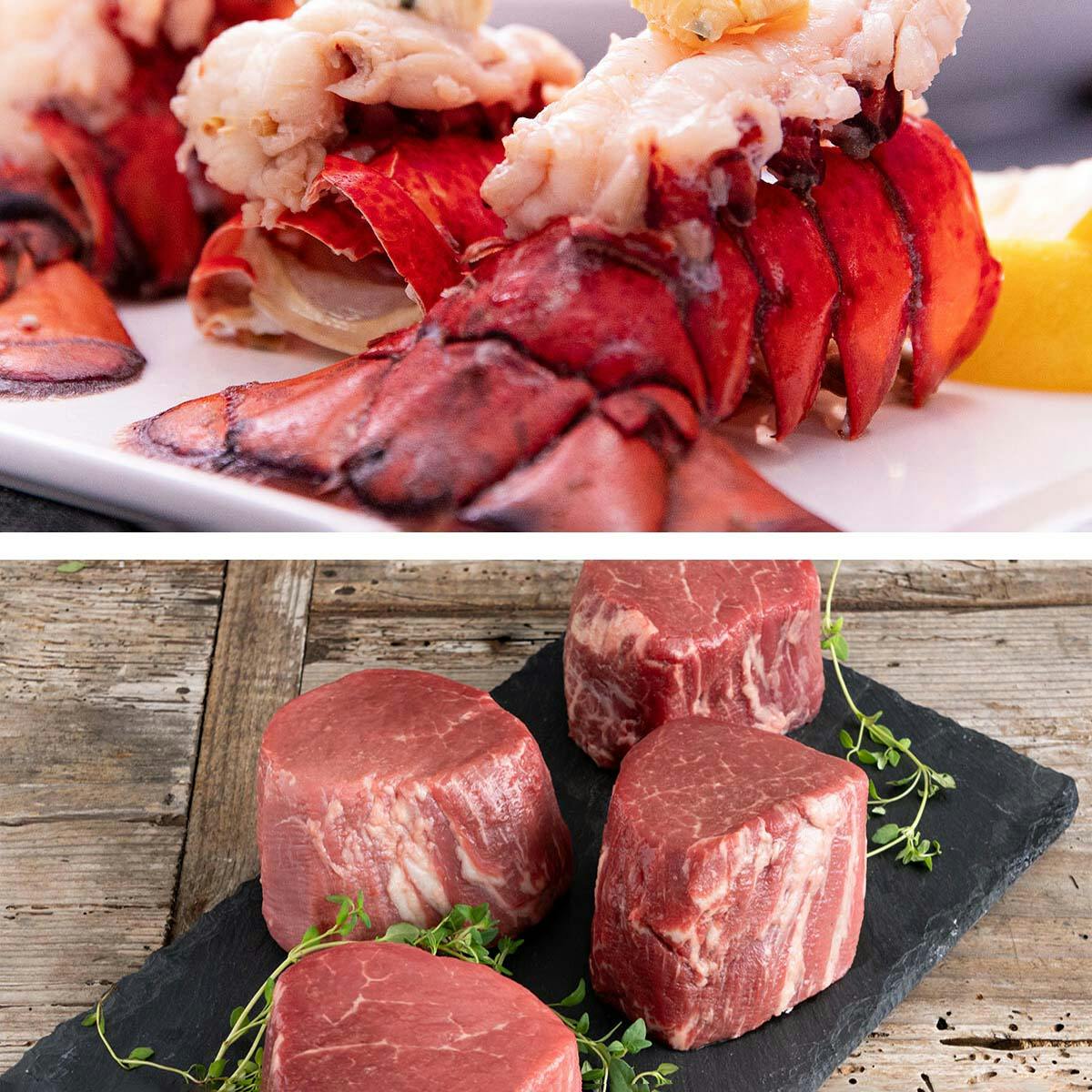 Filet Mignon + Lobster Tail Combo for 8 by Strip House | Goldbelly