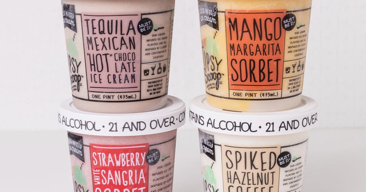 Fiesta Ice Cream Pack - 4 Pints by Tipsy Scoop Boozy Ice Cream | Goldbelly