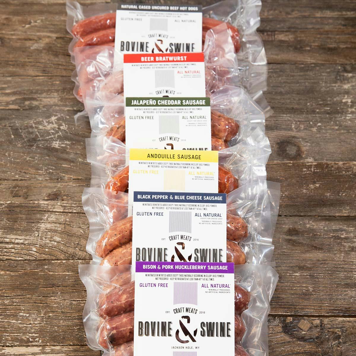 Choose Your Own Sausage Packs - 16 Links by Bovine & Swine | Goldbelly