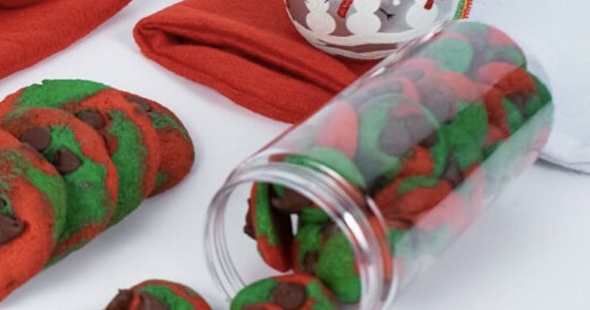 Mini Christmas Chocolate Chip Cookie Gift Tubes - 4 Pack by Baked in ...