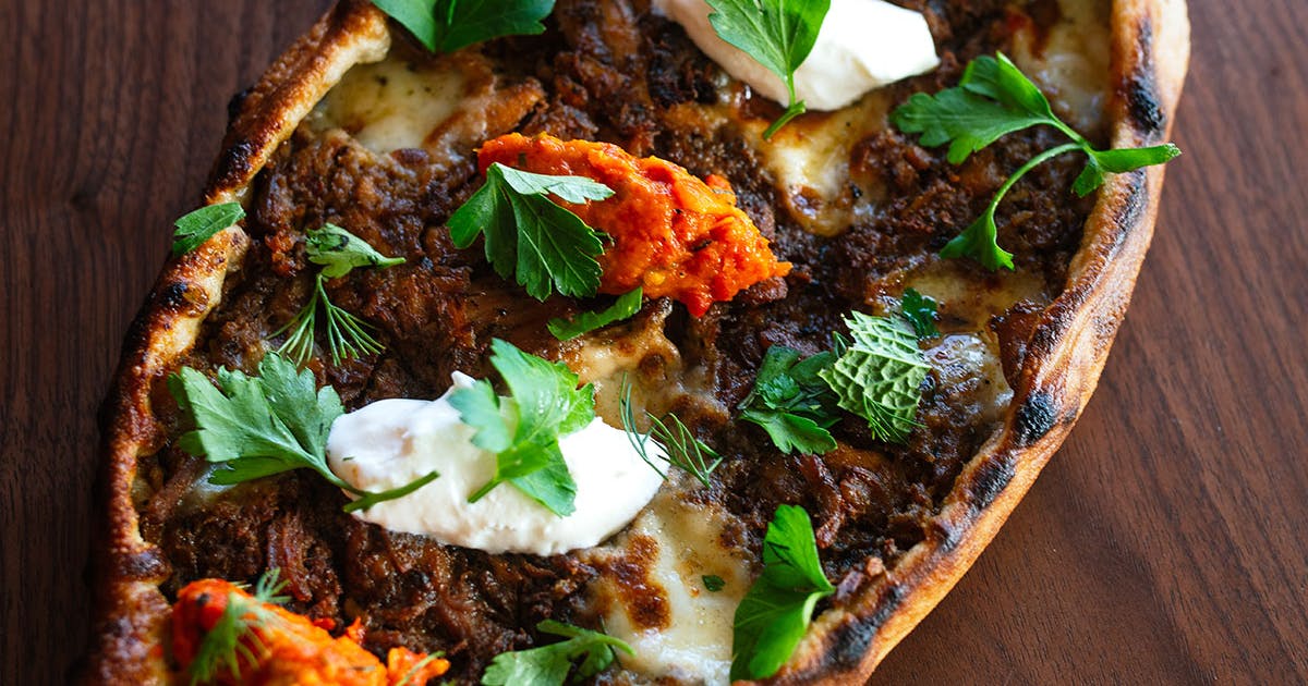 Chicken "Pide" Flatbread - 4 Pack by Balkan Treat Box | Goldbelly