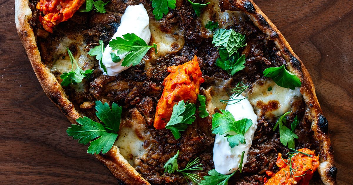 Chicken "Pide" Flatbread - 2 Pack by Balkan Treat Box | Goldbelly