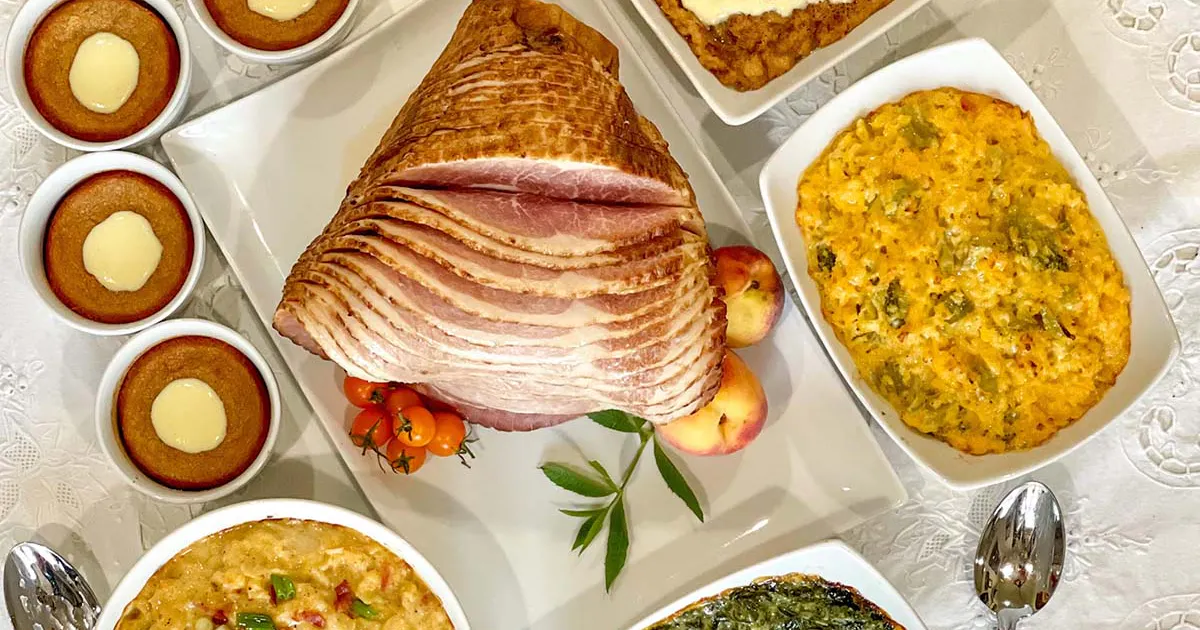 Glazed Spiral Cut Ham Dinner for 6-8 by The Cajun Turkey Company ...