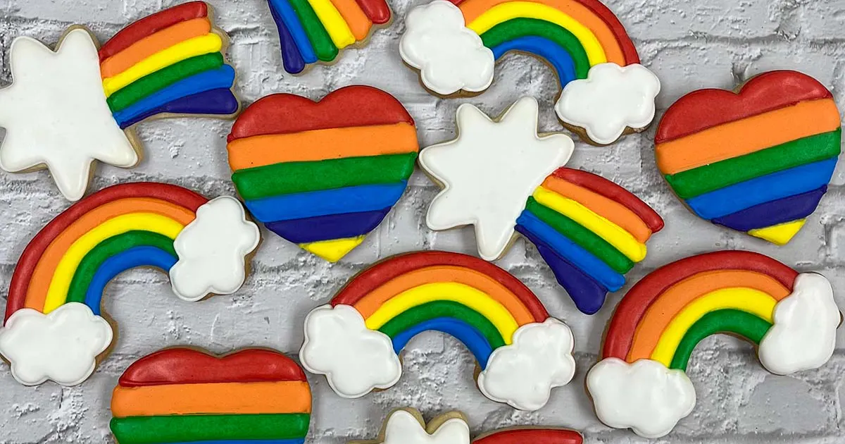 Iced Pride Sugar Cookie Gift Set - 12 Pack by Elegant Desserts | Goldbelly