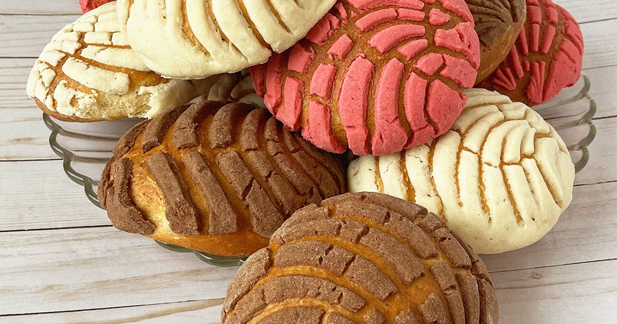 "Concha" Sweet Bread Sampler - 12 Pack by El Bolillo Bakery | Goldbelly