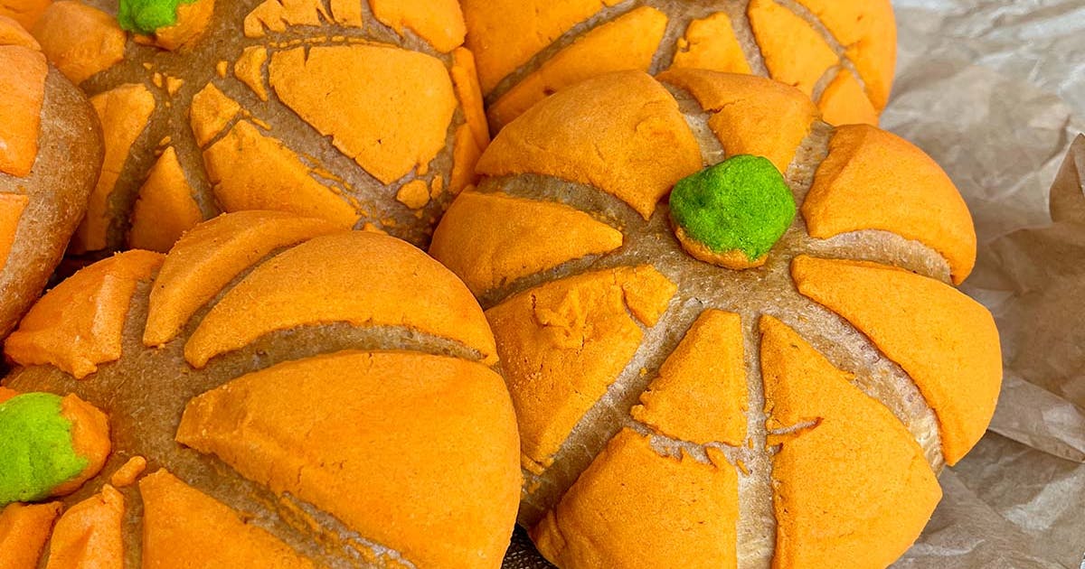 Pumpkin "Concha" Sweet Bread - 12 Pack by El Bolillo Bakery | Goldbelly