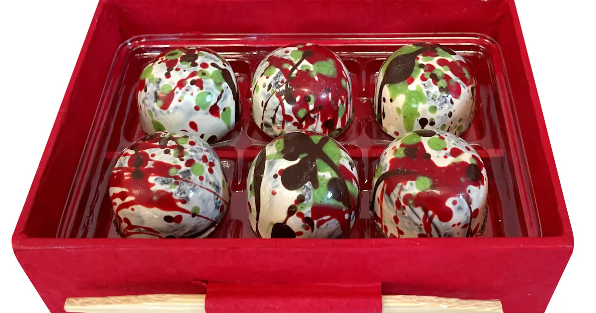 Candy Cane Bonbon Collection by Knipschildt Chocolatier | Goldbelly