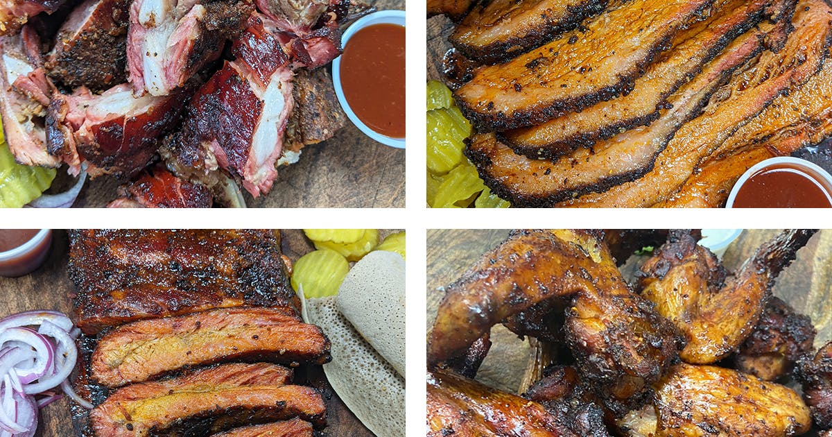 Texas BBQ Sampler for 8-10 by Smoke'N Ash BBQ | Goldbelly