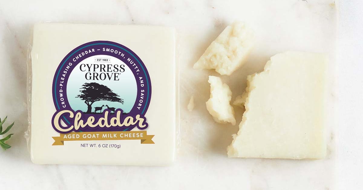 Goat Milk Cheddar Cheese - 6 oz. by Cypress Grove Cheese | Goldbelly