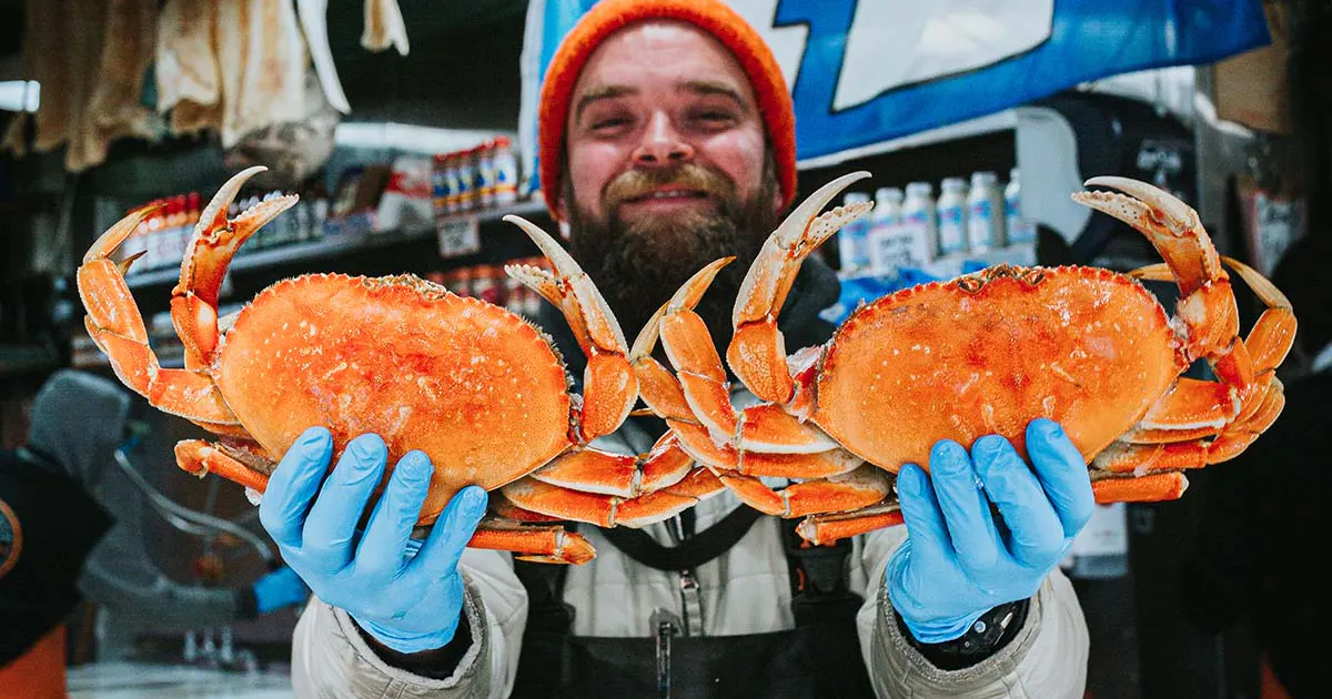 Dungeness Crab - Whole, Cooked, Wild by Pike Place Fish Market | Goldbelly
