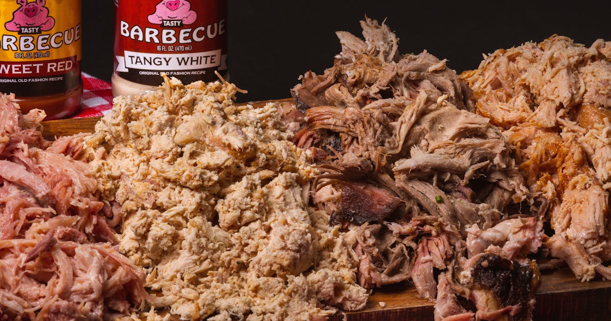 Pulled Hickory-Smoked Meat Sampler - 8 lbs. by LawLers Barbecue | Goldbelly