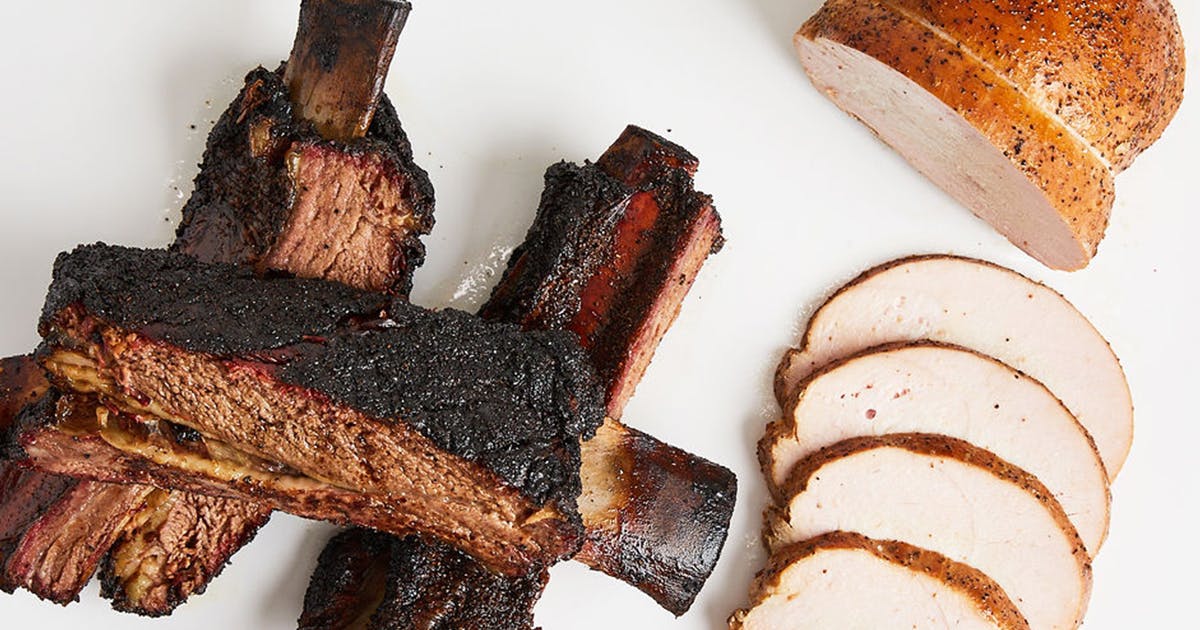 Beef Ribs + Turkey Breast Combo for 6-8 by Lewis Barbecue | Goldbelly