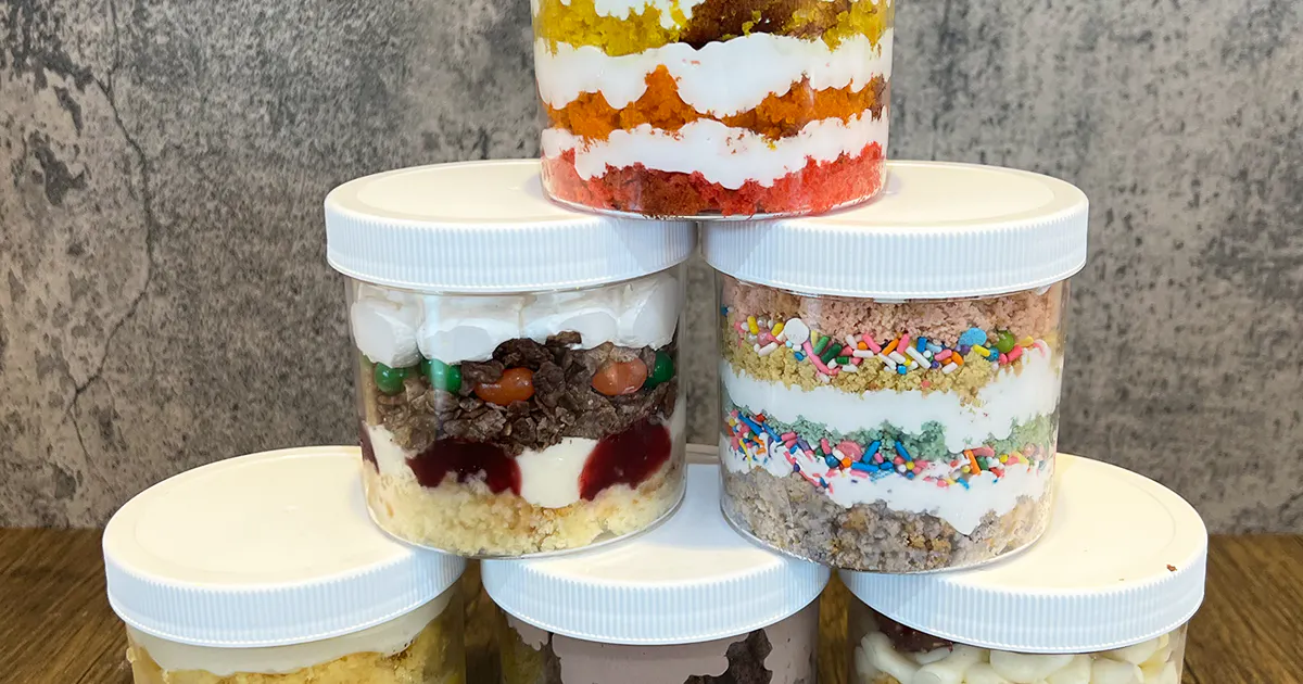 Cake "Jars of Junk" - 6 Pack by Nadia Cakes | Goldbelly