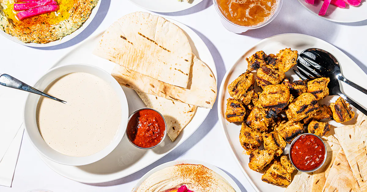 Chicken Kabob Pita Kit - 4 Pack by Mamoun's Falafel | Goldbelly