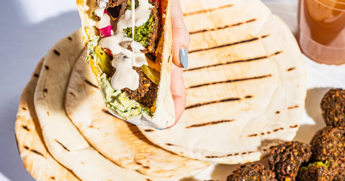 Falafel Pita Kit (Vegan) - 4 Pack by Mamoun's Falafel | Goldbelly