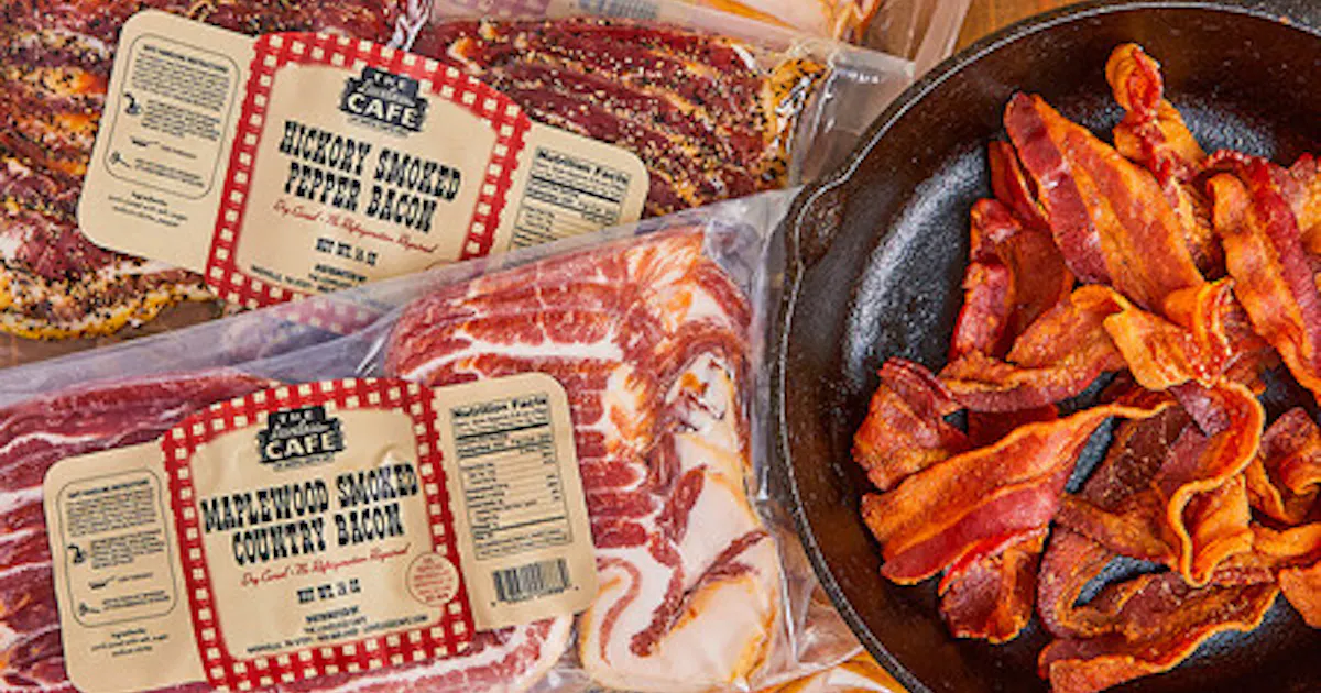Smoked Bacon Sampler - 4 Pack by Loveless Cafe | Goldbelly