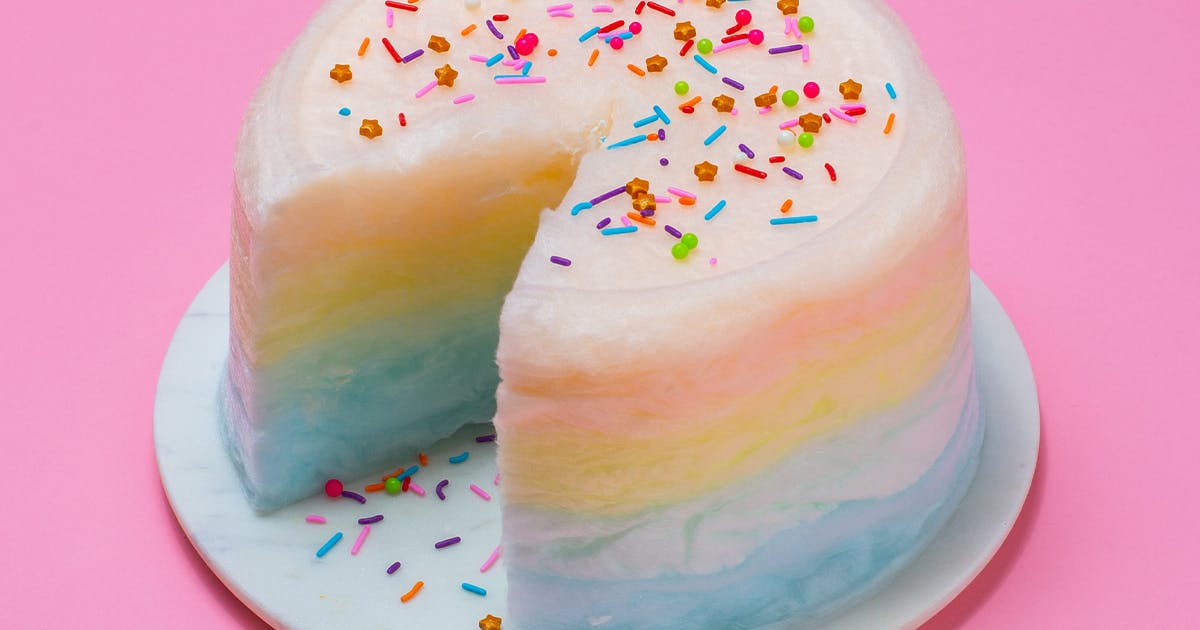 "Hold the Pink" Rainbow Cotton Candy Floof Cake by Floof Cotton Candy ...