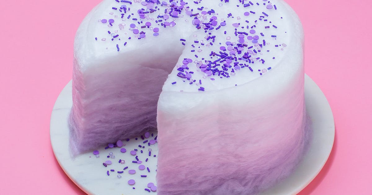 Purple Ombré Cotton Candy Floof Cake by Floof Cotton Candy Cakes ...