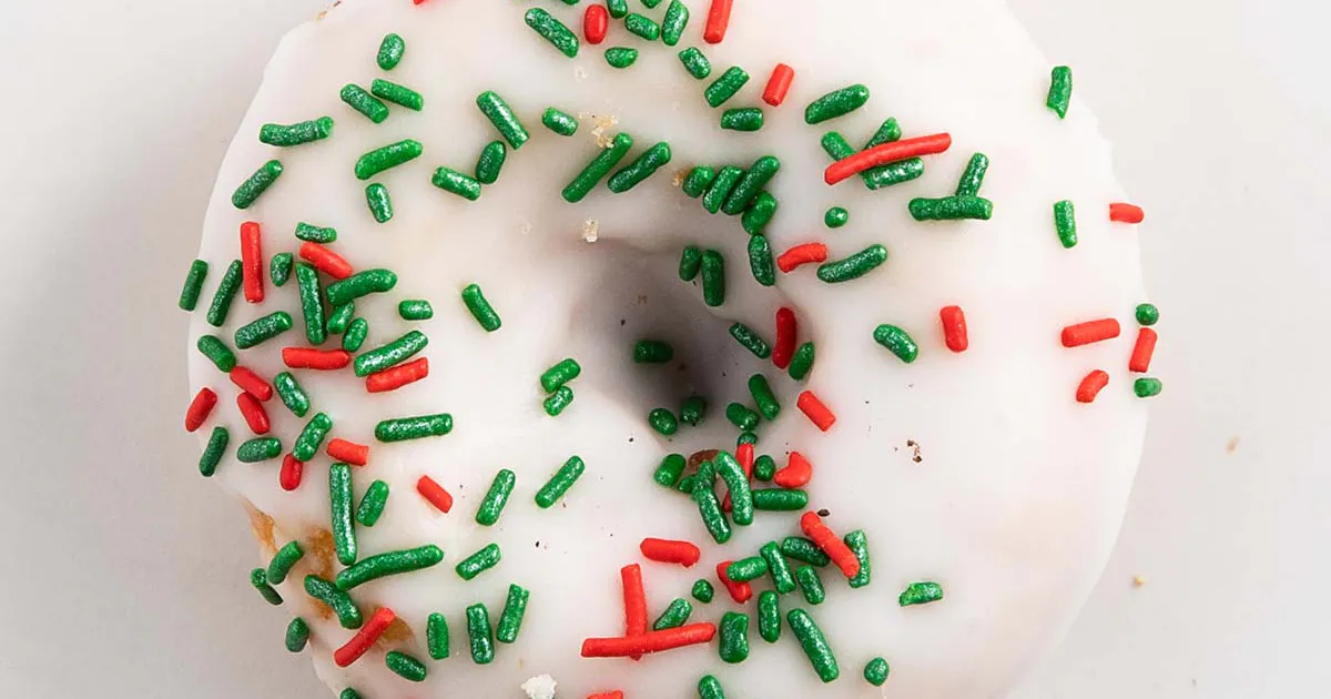 Christmas Cake Donuts by Primo's Donuts | Goldbelly