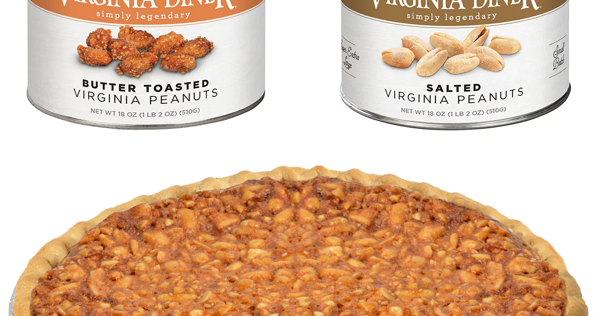 Peanut Pie + Sweet & Salted Peanuts by Virginia Diner | Goldbelly