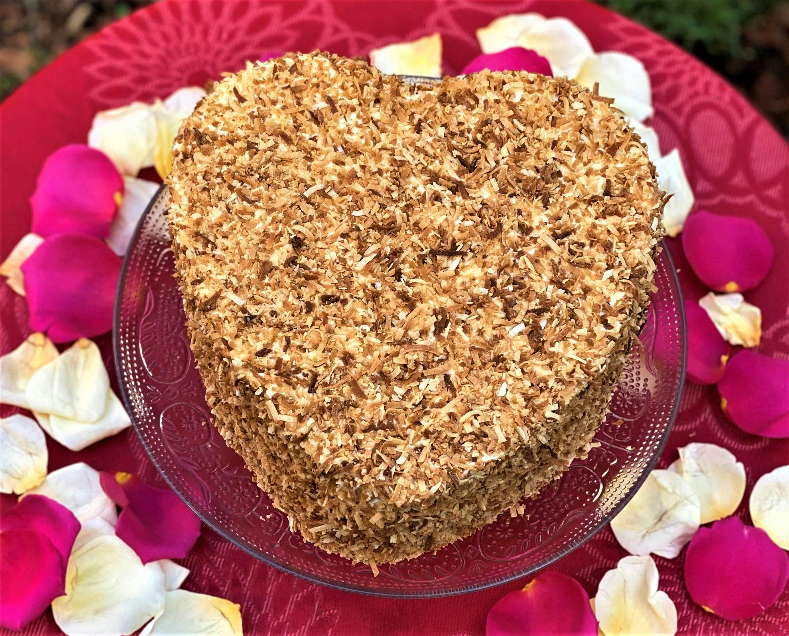 Cupid’s Coconut Decadence Cake + Teddy Bear by Peninsula Grill | Goldbelly