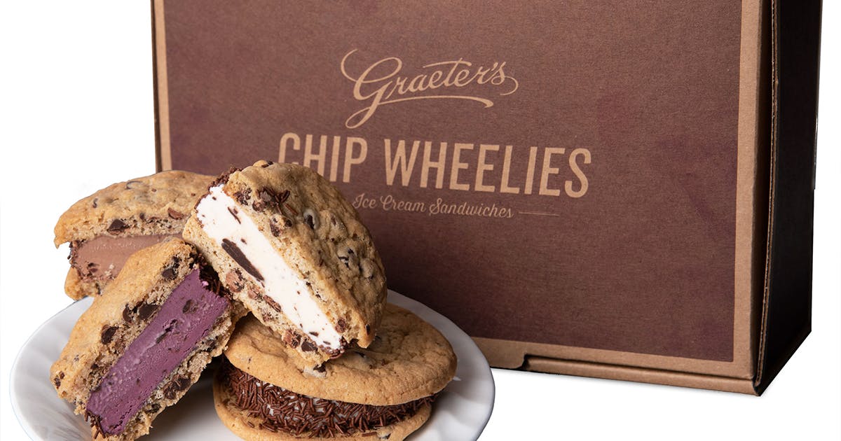 “Chip Wheelies” Ice Cream Sandwiches - 12 Pack by Graeter's Ice Cream ...