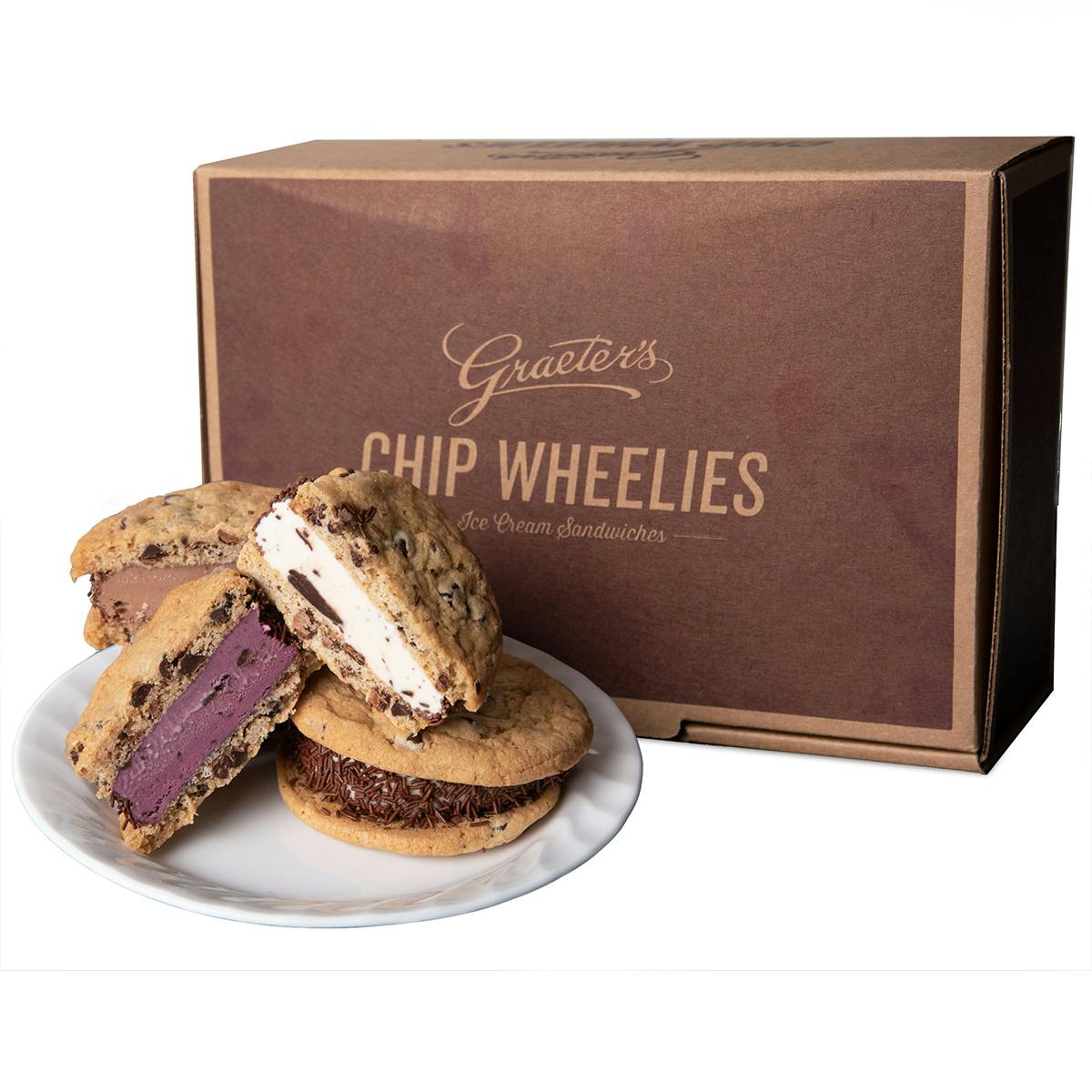 “Chip Wheelies” Ice Cream Sandwiches - 12 Pack by Graeter's Ice Cream ...