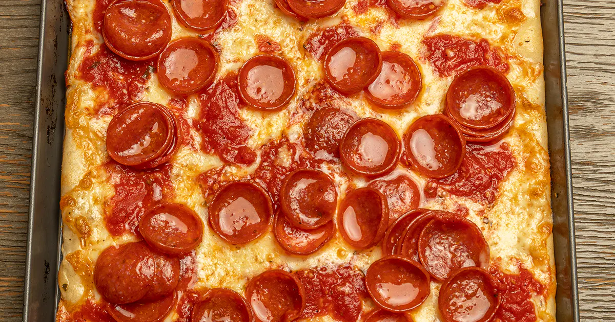 Pepperoni Grandma Pizza - 4 Pack by Umberto's Pizzeria | Goldbelly