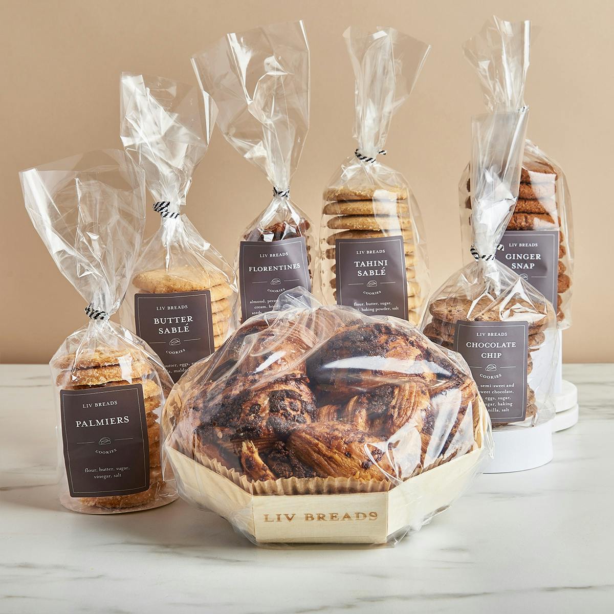Chocolate Graham Babka + Cookies - 3 Pack by Liv Breads | Goldbelly
