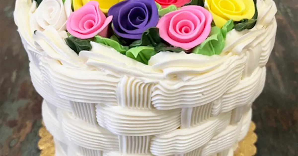 Mother's Day Lemon Basket Cake by Sweetie Pies Bakery | Goldbelly