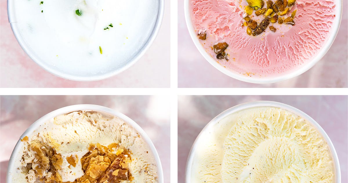 Cyprus Ice Cream Sampler - 4 Pints by Andia's Ice Cream | Goldbelly