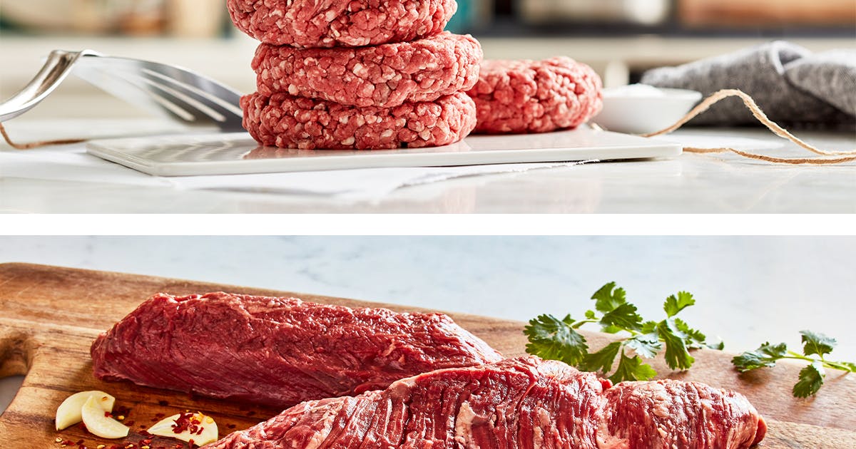 Steak & Burger Combo - 4 Pack by Flannery Beef | Goldbelly