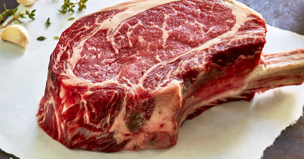 Tomahawk Ribeye Steaks - 2 Pack by Flannery Beef | Goldbelly