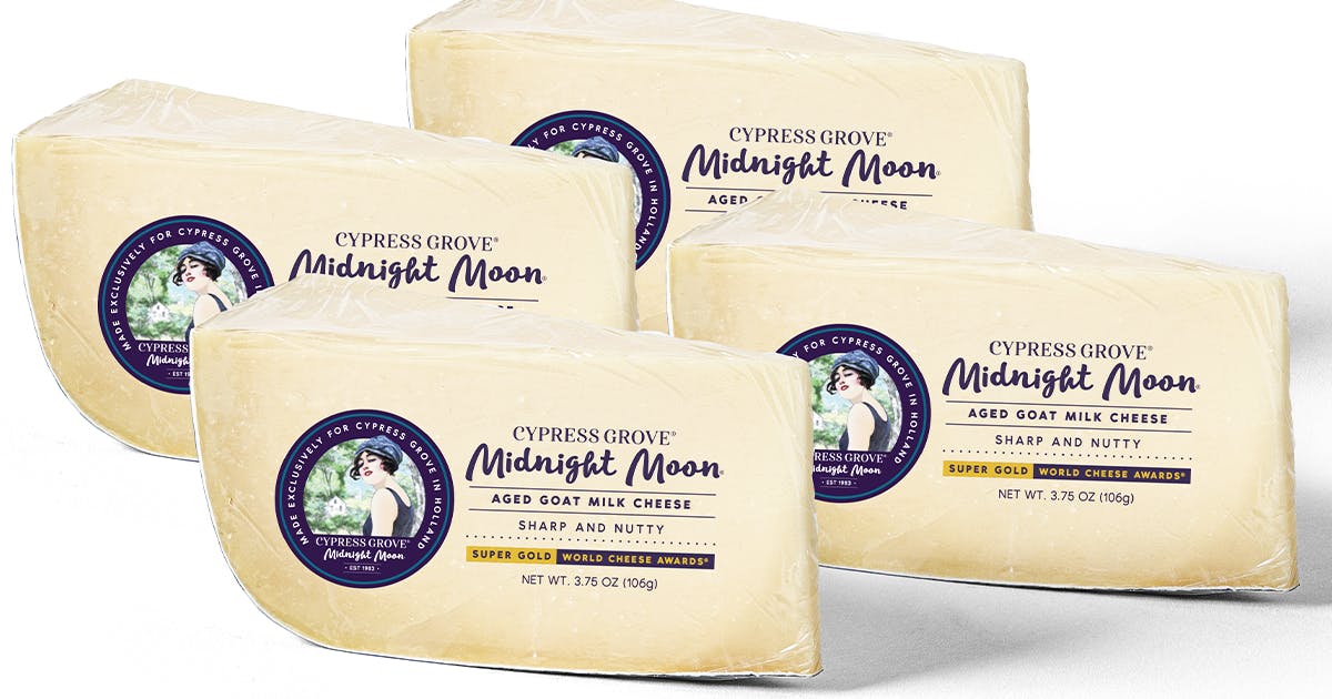Midnight Moon Cheese Wedges - 4 Pack by Cypress Grove Cheese | Goldbelly