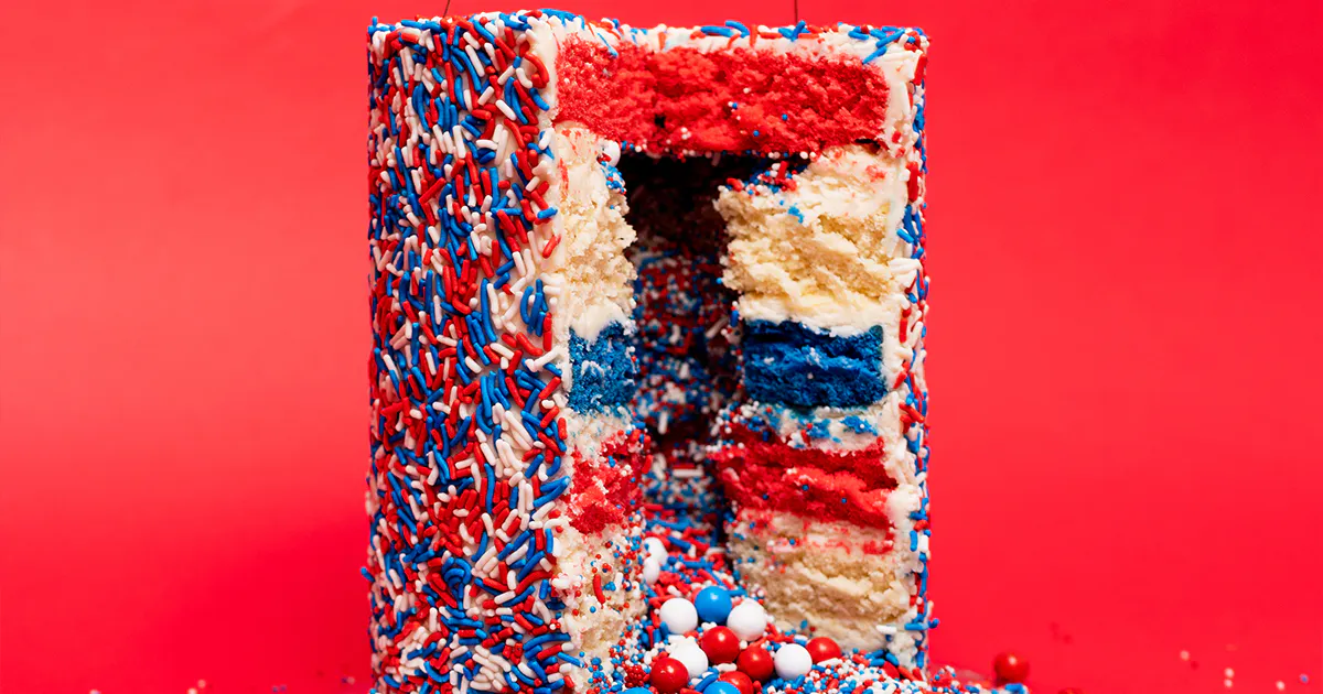 Patriotic Explosion® Cake by Flour Shop | Goldbelly