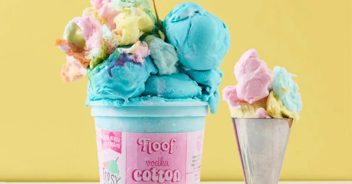 "Vodka Cotton Candy" Boozy Ice Cream - 4 Pints by Tipsy Scoop Boozy Ice ...