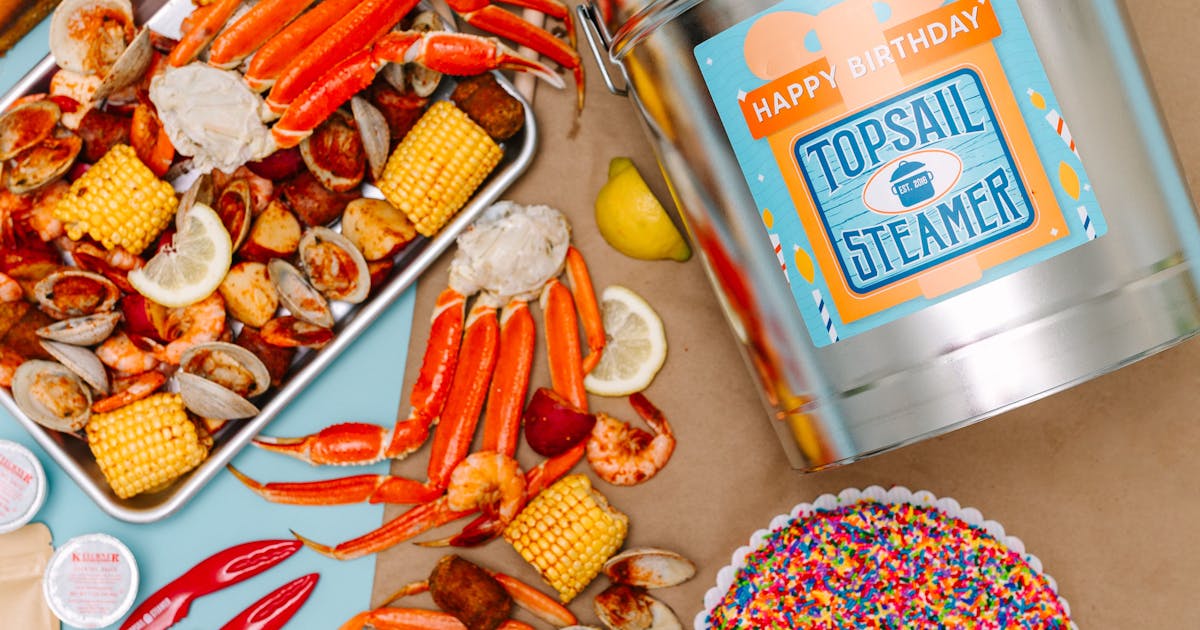 Birthday Bucket Steamer Pot by Topsail Steamer | Goldbelly