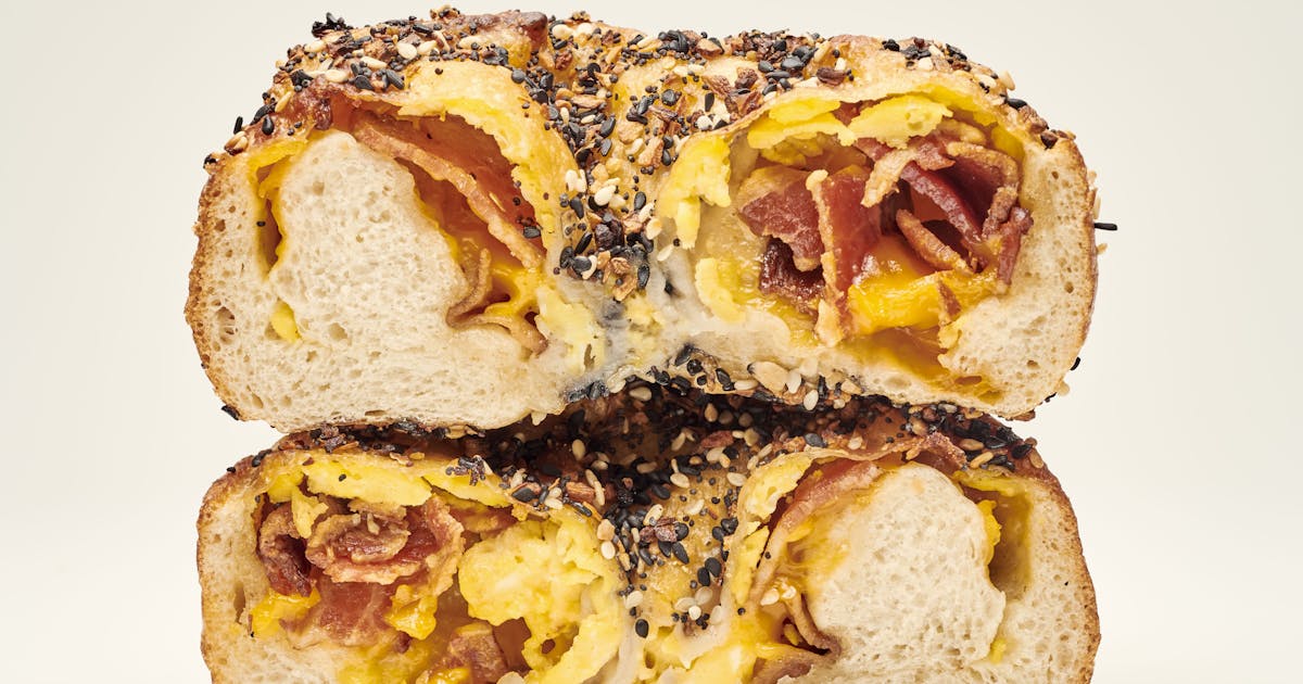 Bacon, Egg & Cheese Stuffed Bagels - 6 Pack by Moonrise Bagels | Goldbelly